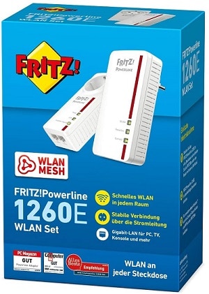 AVM Fritz! Powerline 1260E/1220E WLAN Set Test
